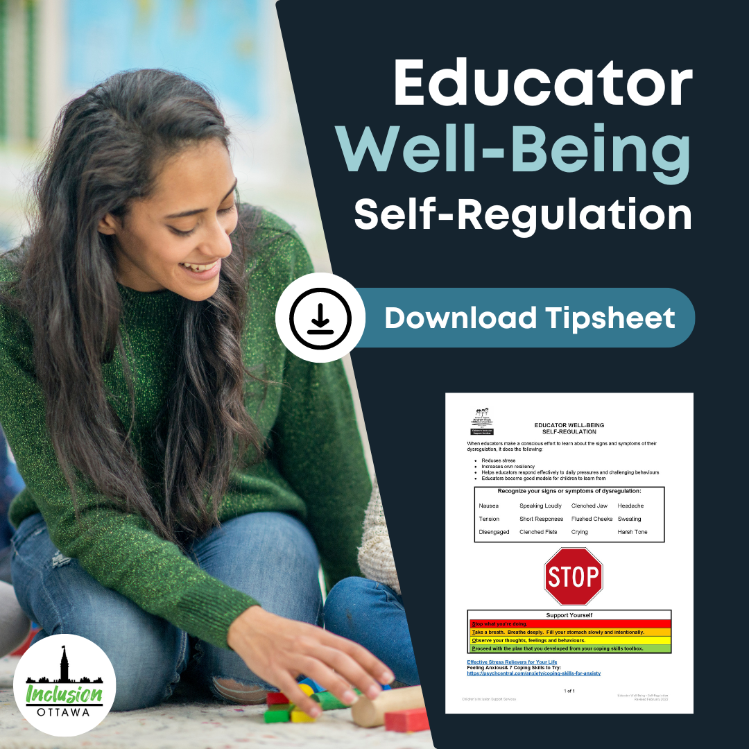 Educator Well-Being: Self-Regulation Tipsheet | ACCESS Inclusion Newsletter